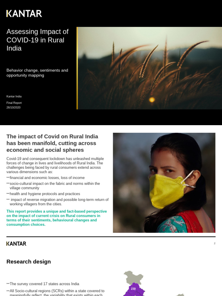 Kantar-GroupM - Rural Covid Barometer (Dec 2020) | PDF | Hygiene | Expense
