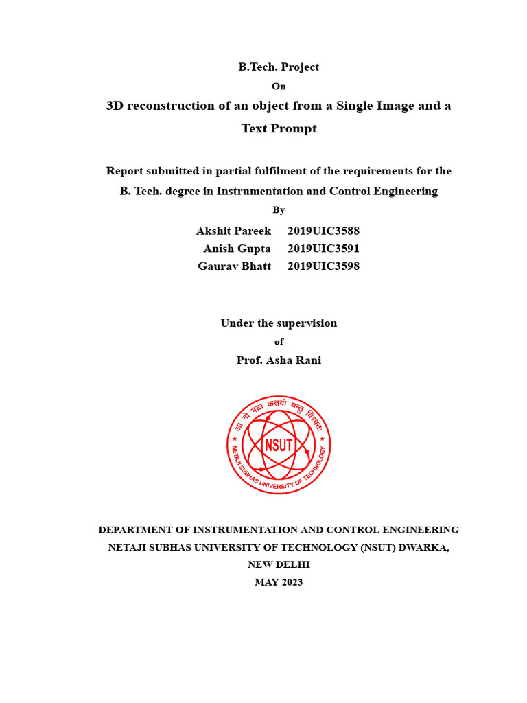Thesis - Sem 8 (1) | PDF | 3 D Computer Graphics