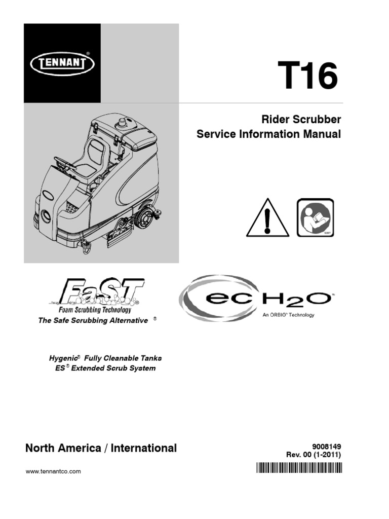 Tennant t16 Manual | PDF | Brake | Steering