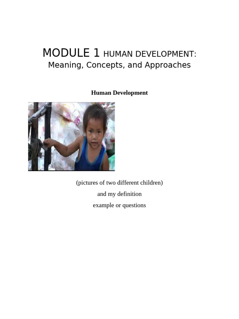 Module 1 Human Development | PDF