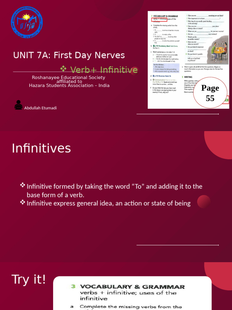 Lesson 2 Verb + Infinitve | PDF