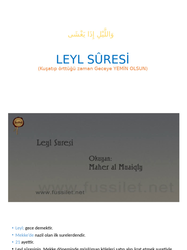 Leyl Suresi̇ | PDF