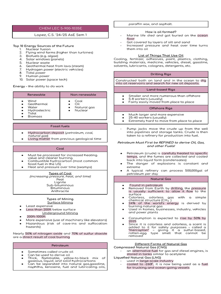CHEM LEC 5-900-1035E | PDF | Fuels | Natural Gas