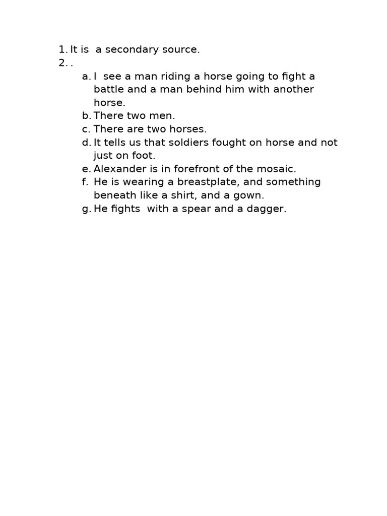 Alexander's Battle Mosaic Analysis | PDF