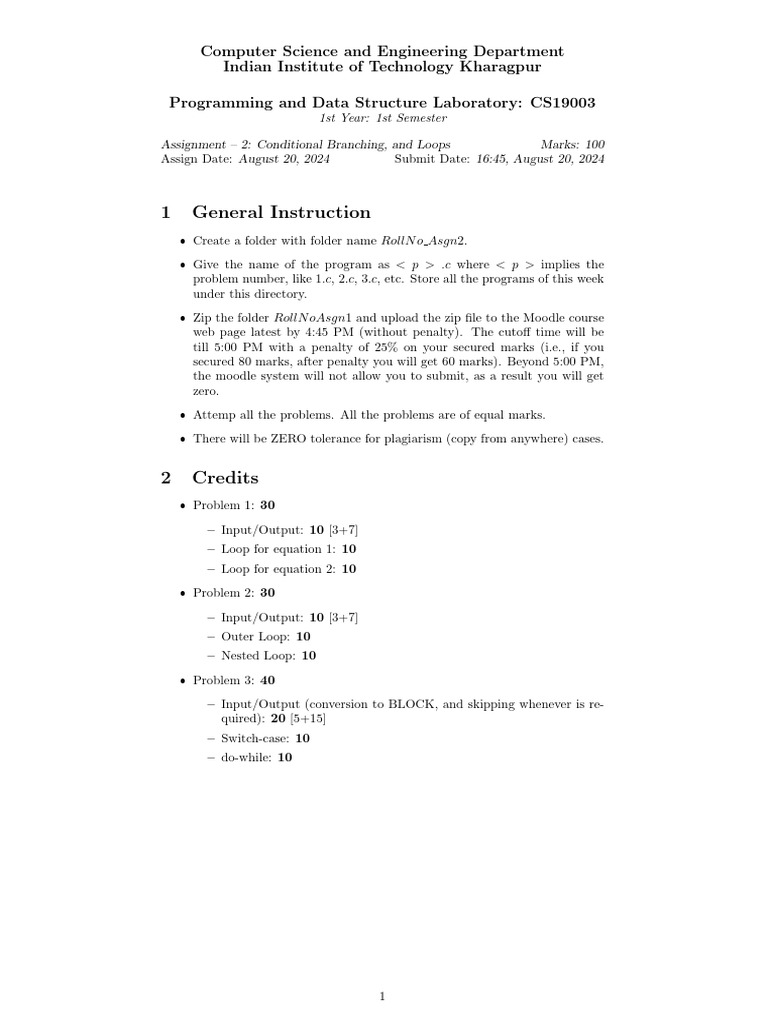 C Programming Assignment on Loops | PDF | Function (Mathematics ...