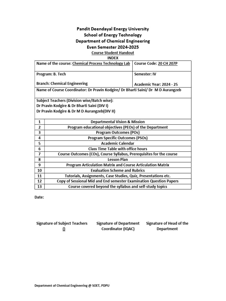 CPT Lab_course handout_ Jan May 2025 | PDF | Engineering | Sodium Carbonate