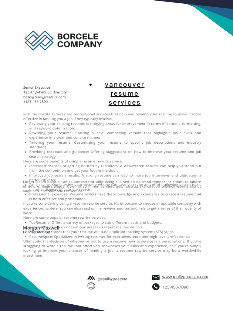 Vancouver Resume Rewrite Services | PDF | Résumé