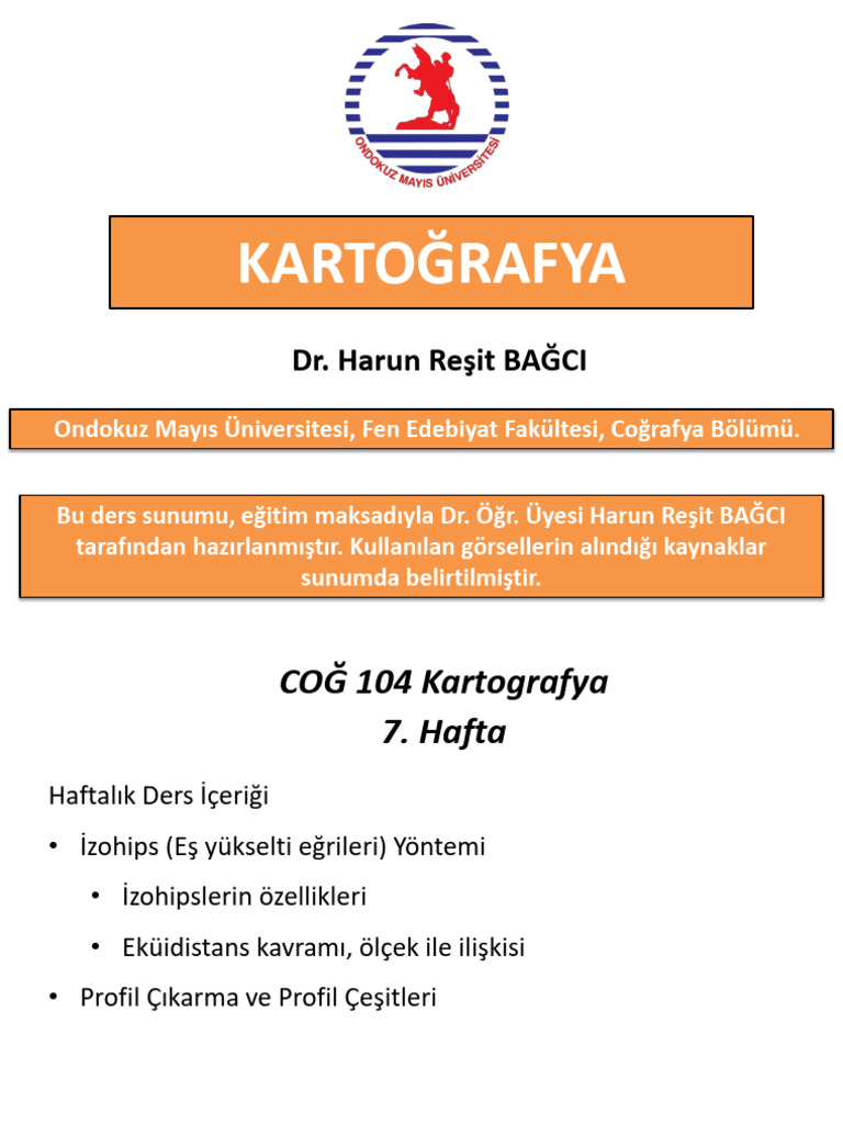 Kartografya 7. Hafta | PDF
