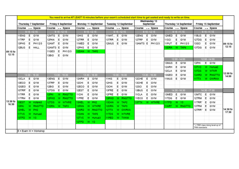 Students' Derived Grade Exam Timetable 2023 - Timetable | PDF