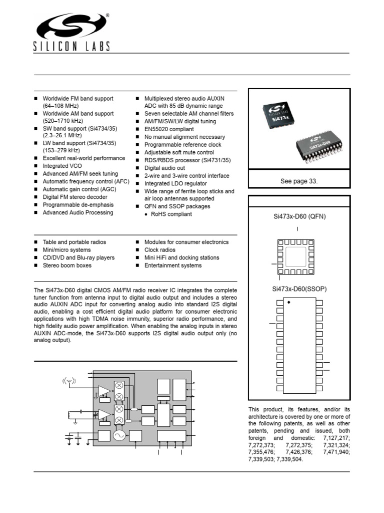 Si7435 | PDF | Frequency Modulation | Electronics