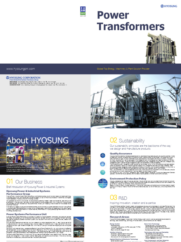 Power Transformer Catalog English May2013 | PDF | Transformer | Inductor