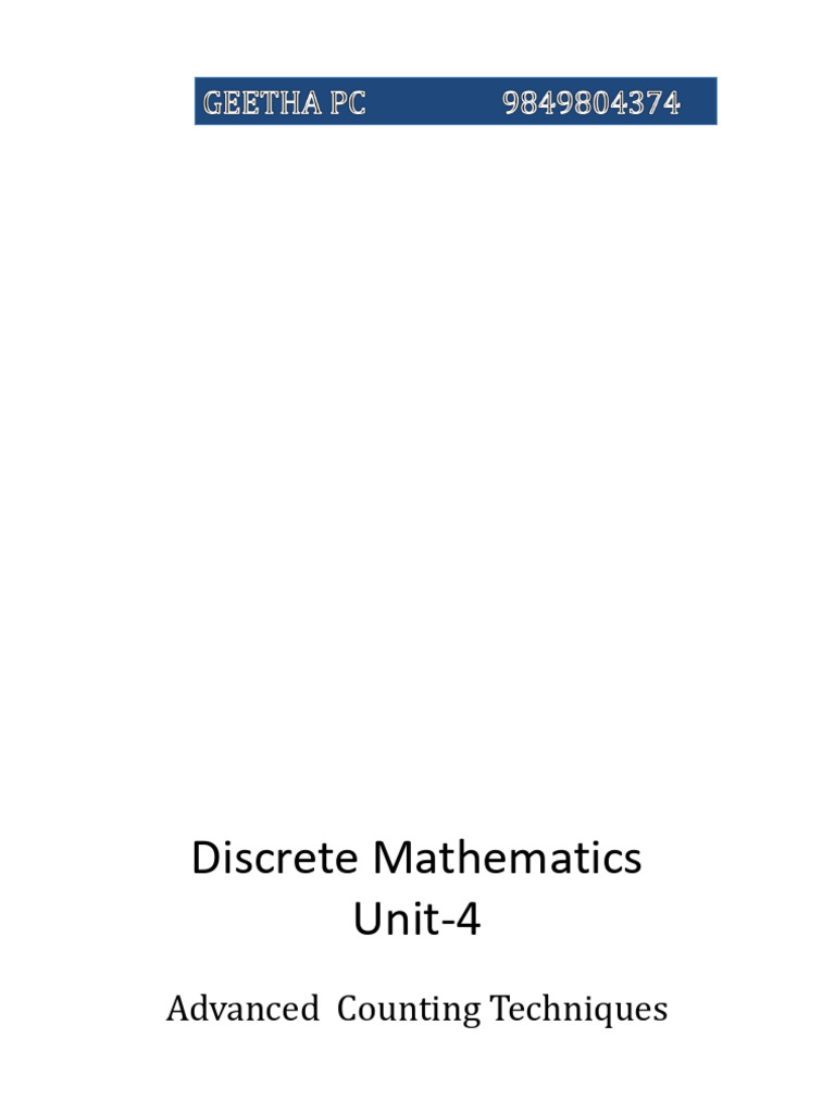 power point DM Unit-4 -Part-1 | PDF | Function (Mathematics) | Sequence