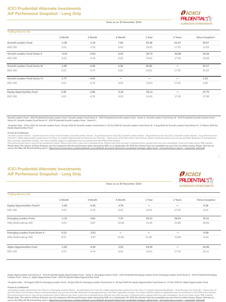 AIF Performance Snapshot - Long Only - December 2024 (Regular) | PDF ...