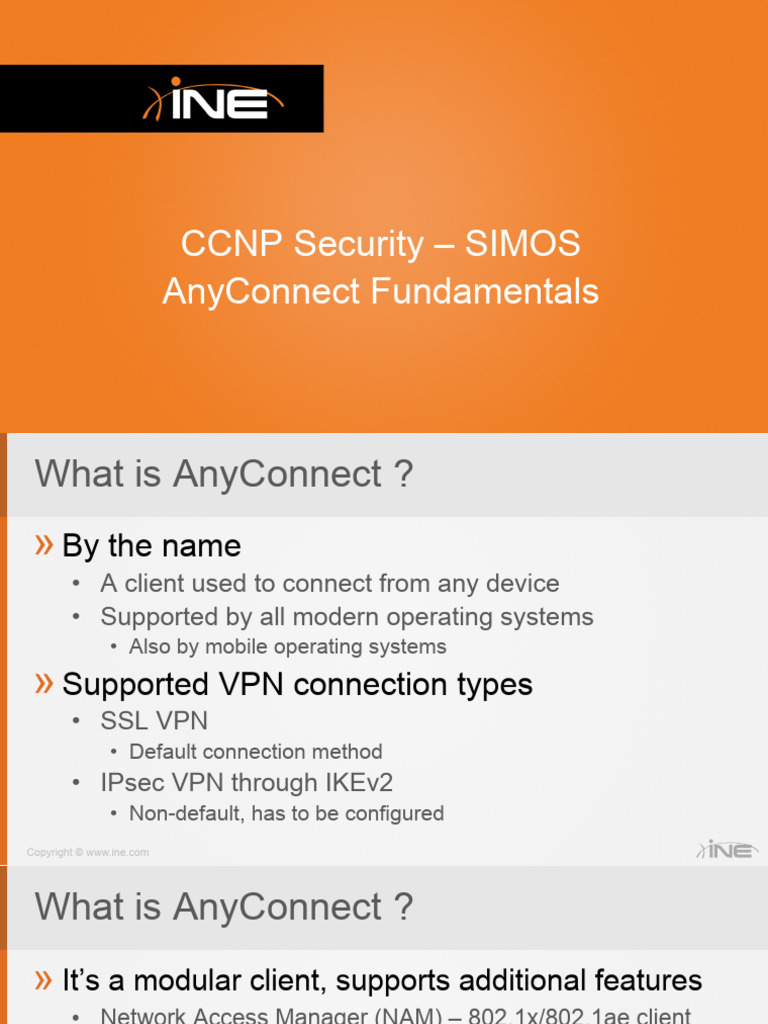 SIMOS 4002 AnyConnect Fundamentals v001 | PDF