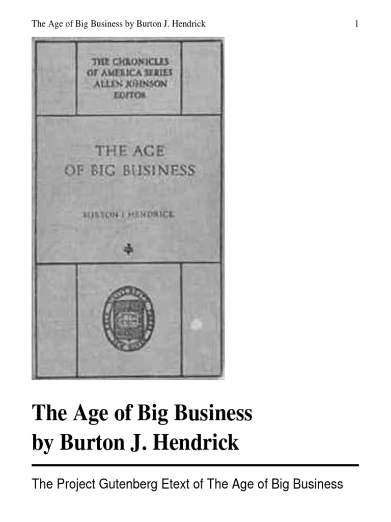 The Age of Big Business | PDF | Project Gutenberg | Damages
