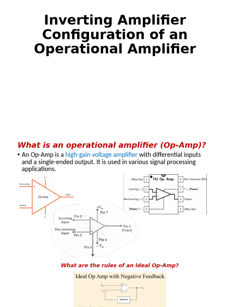 Inverting Amplifier Configuration of An Operational Amplifier | PDF ...
