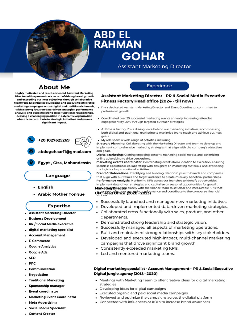 Marketing Resume | PDF | Digital Marketing | Marketing