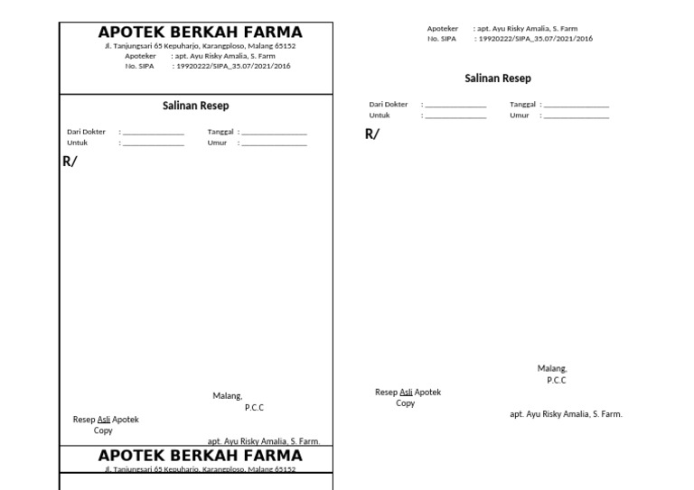 Copy Resep Okay | PDF