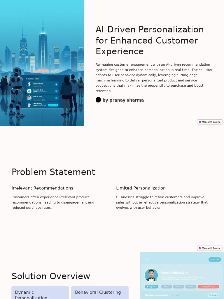AI Driven Personalization For Enhanced Customer Experience | PDF ...