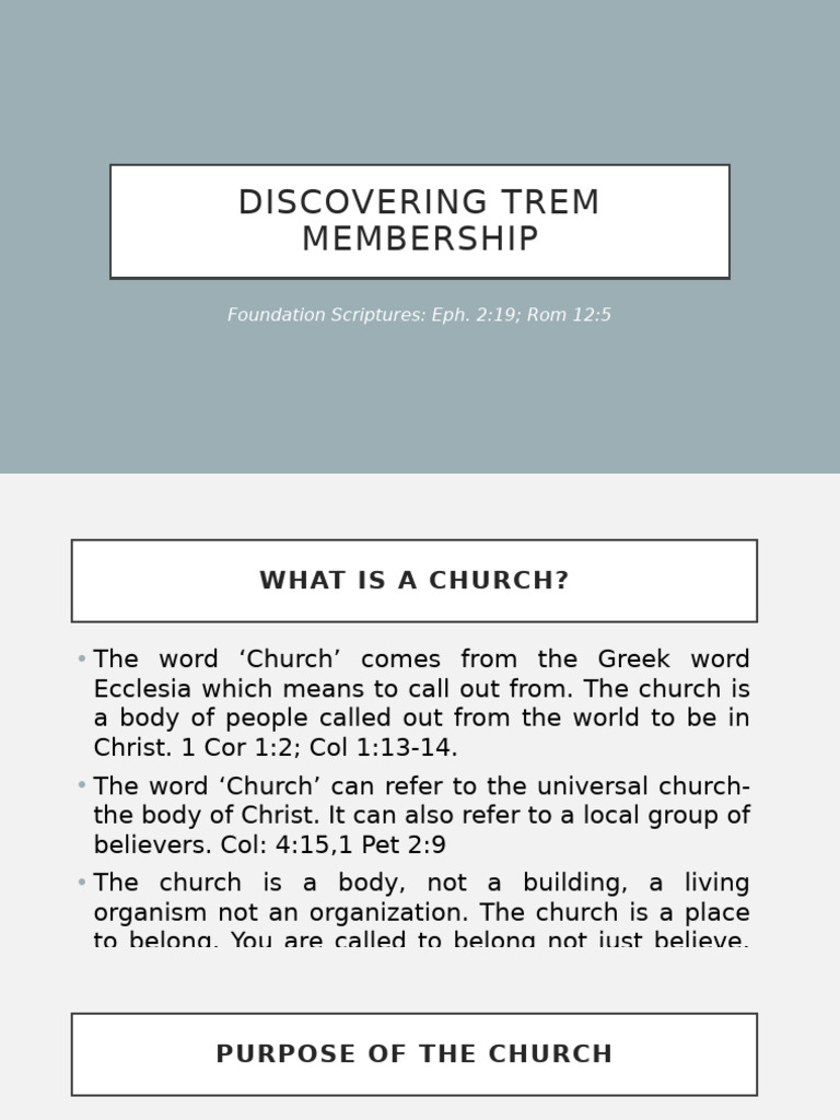 Discovering Membership | PDF | God The Father | Jesus