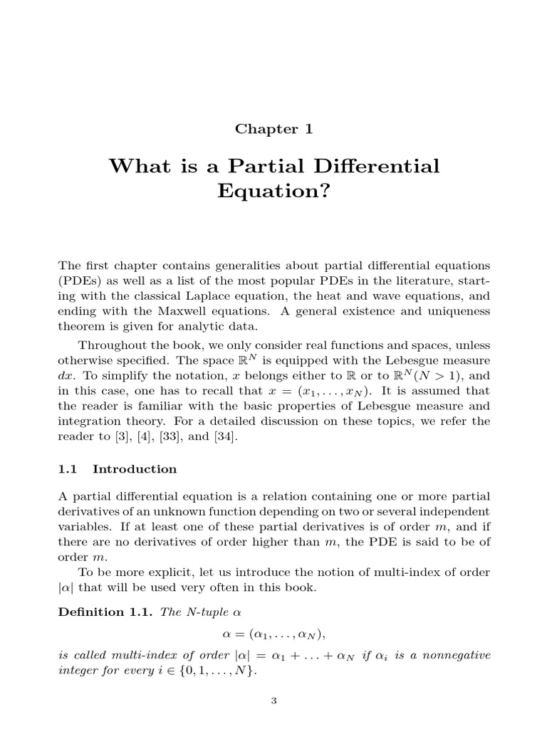 2017-what-is-a-partial-differential-equation | PDF | Partial Differential Equation | Equations