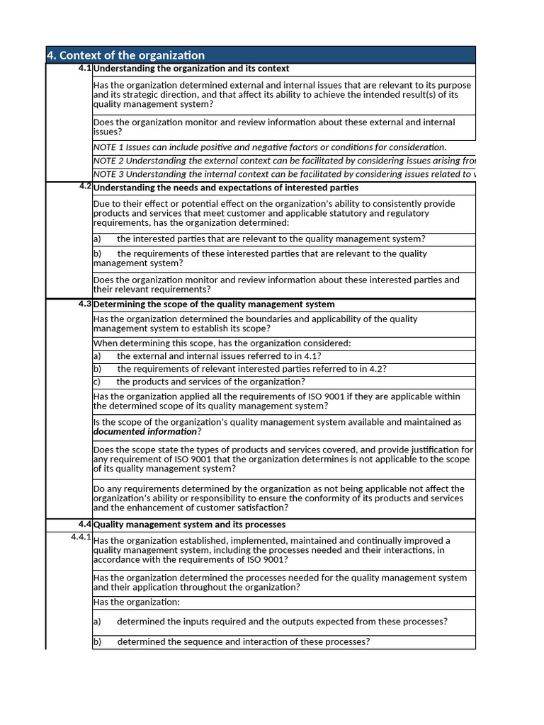 Target ISO Audit Checklist | PDF | Quality Management | Audit