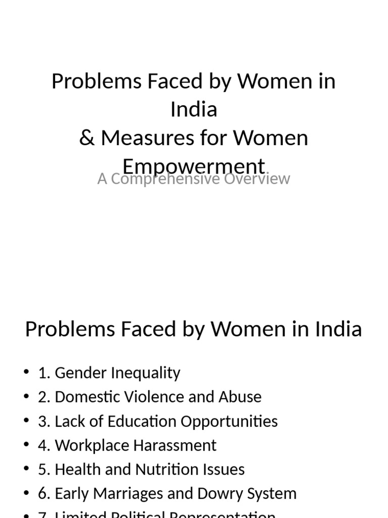 Problems and Empowerment of Women in India | PDF