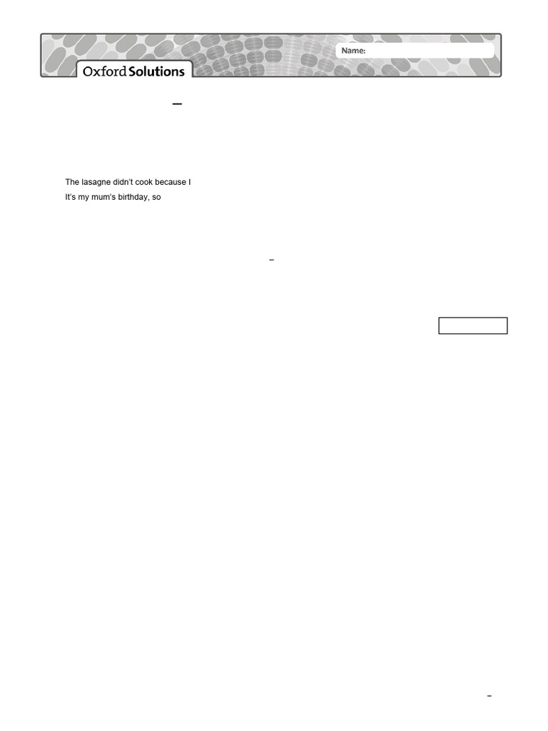 Oxford Solutions Intermediate Cumulative Test U1-5 Test B | PDF