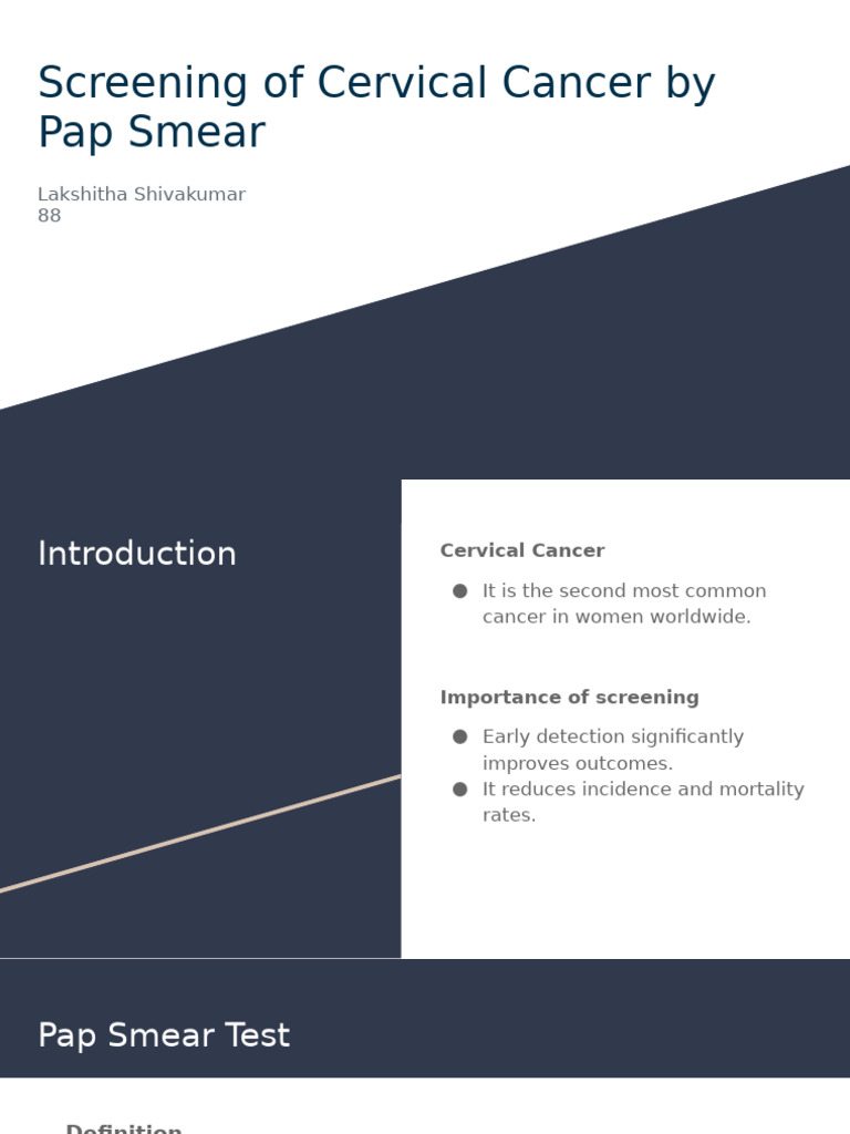 Cervical Cancer Screening Guide | PDF