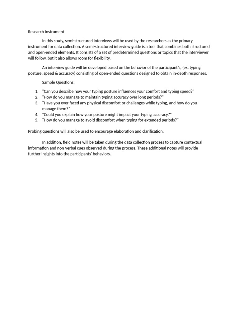 Research Instrument | PDF