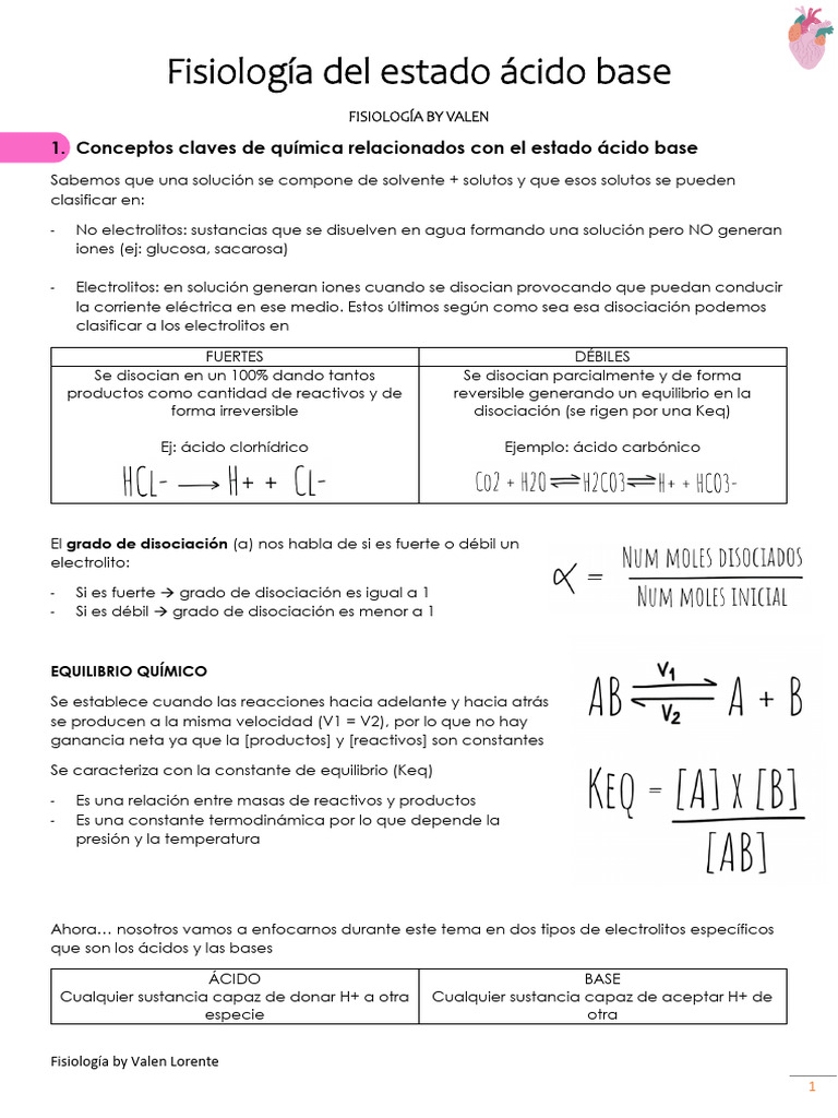 Fisiología del Estado Ácido-Base | PDF | Solución tampón | Constante de ...