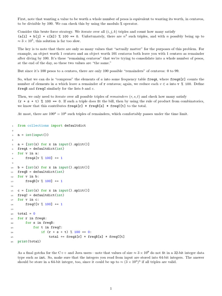 NOI PH 2023 Elims Rule of Three | PDF | Integer (Computer Science) | 64 Bit Computing