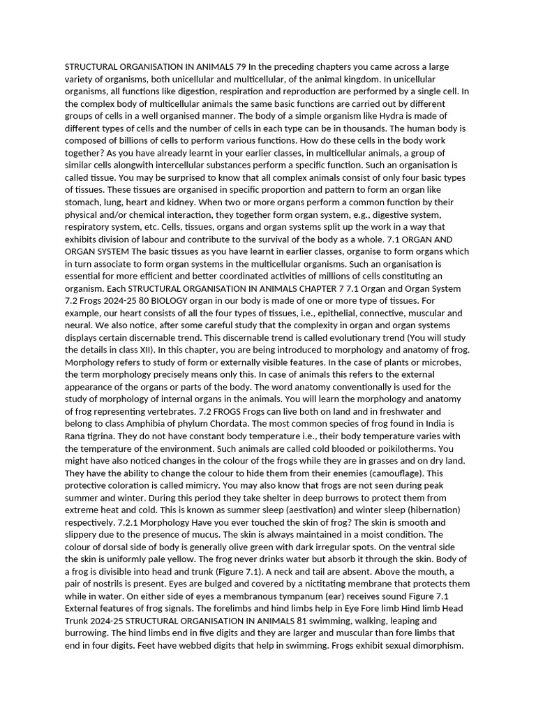 Chapter 7 Cbse Biology PDF | PDF | Bile | Frog