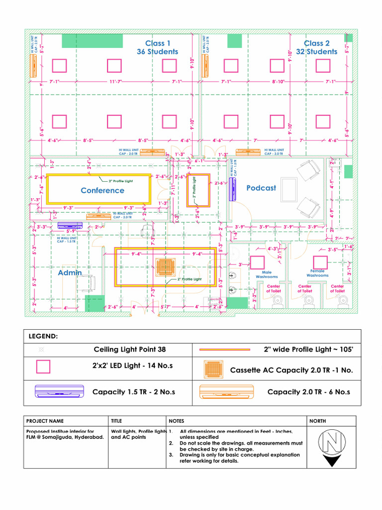 Ceiling Lights and AC Points | PDF