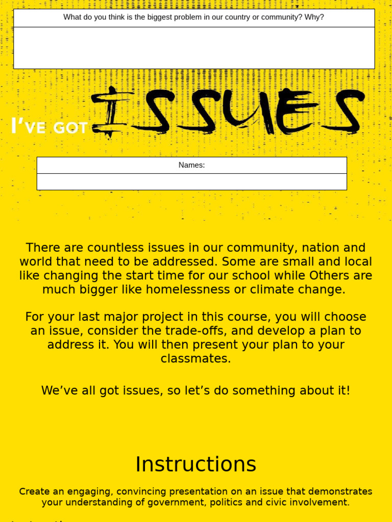 I've Got Issues! | PDF