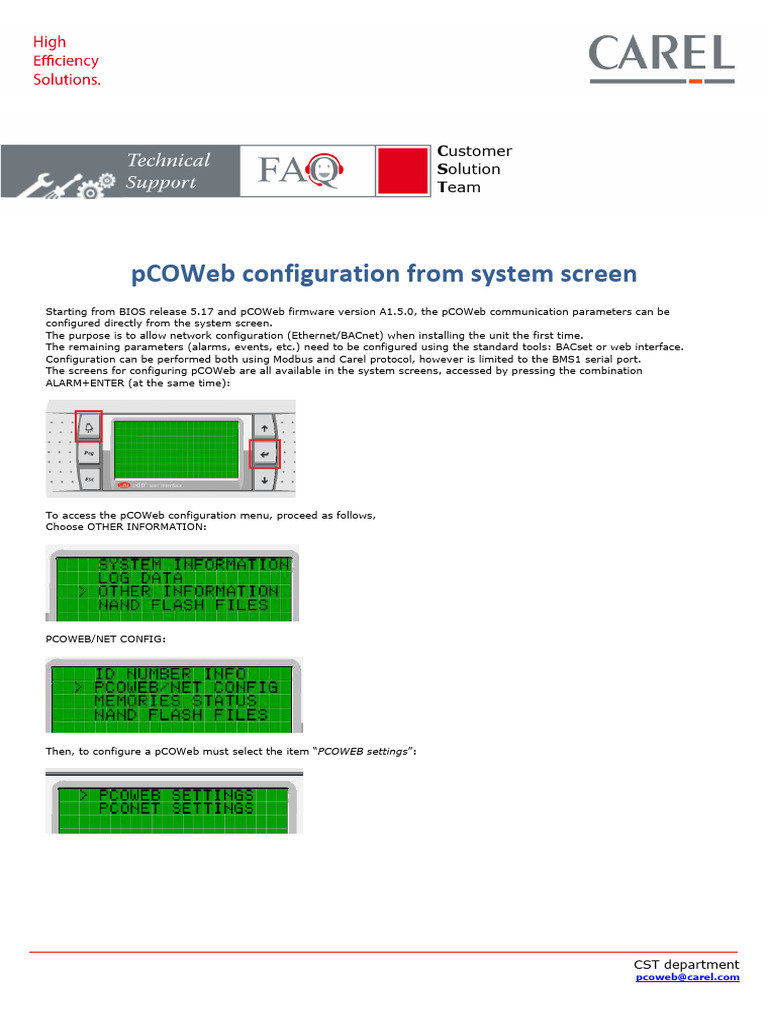 pCOWeb Configuration From System Screen | PDF | System Software ...