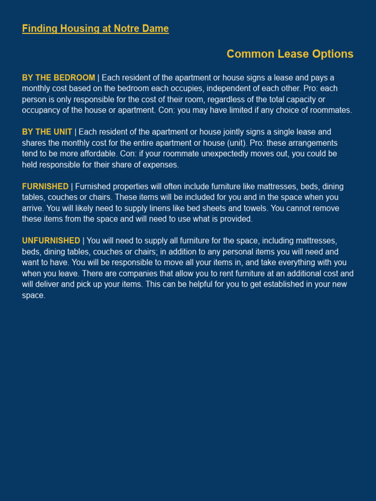 What to Consider When Finding Housing | PDF | Lease | Roommate