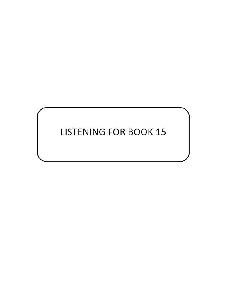 Listening for Book 15 Guide | PDF