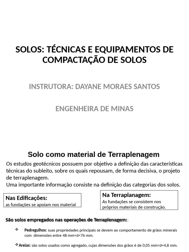 Técnicas e Equipamentos de Compactação de Solos | PDF | Engenharia