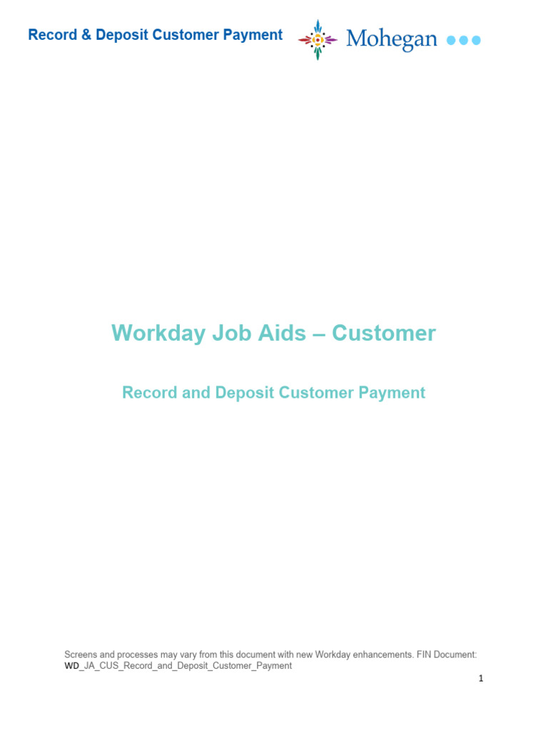 Record and Deposit Customer Payment | PDF | Invoice