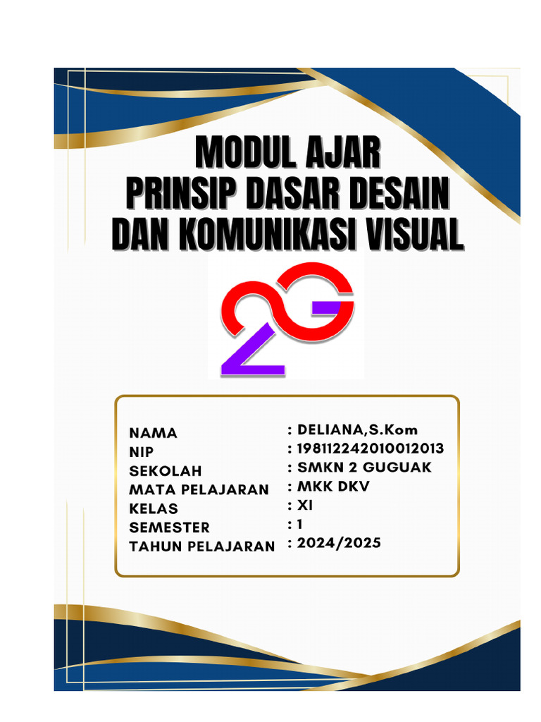 Modul Ajar Desain Komunikasi Visual - PRINSIP DASAR DESAIN DAN KOMUNIKASI VISUAL - Fase F | PDF