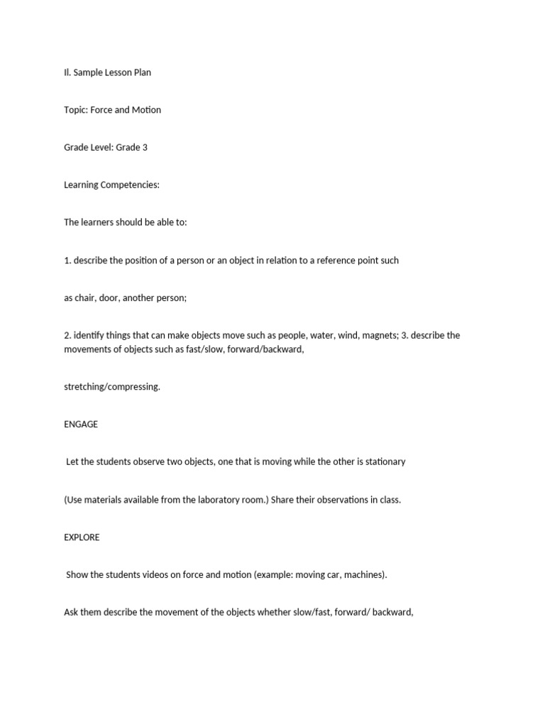 Il. Sample Less | PDF | Force | Leaf