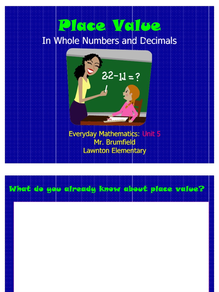 Place Value | PDF | Decimal | Fraction (Mathematics)