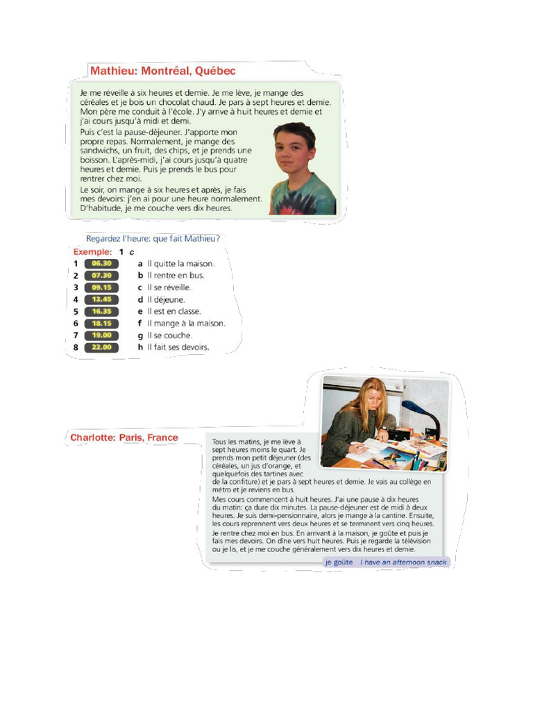 Une_journee_scolaire | PDF