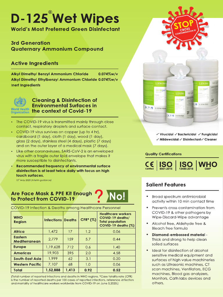 D-125 Wet Wipes | PDF