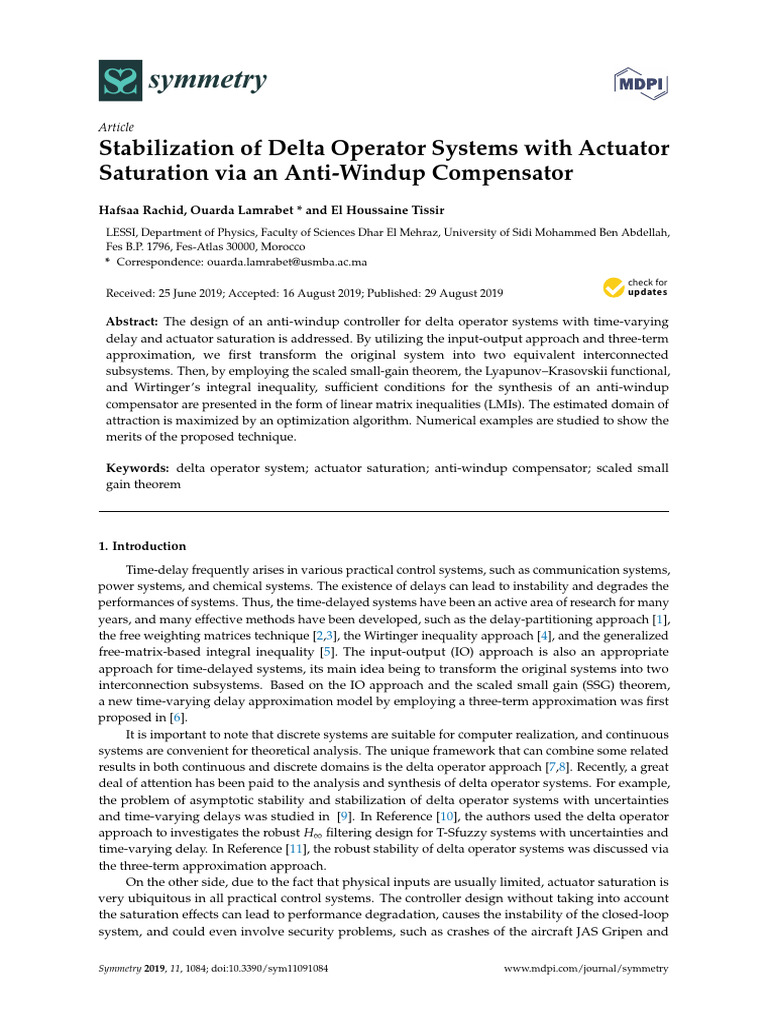 Stabilization_of_Delta_Operator_Systems_with_Actua (1) | PDF ... Stabilization_of_Delta_Operator_Systems_with_Actua (1) | PDF ...