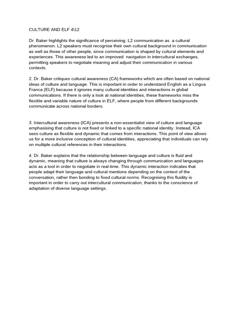 Culture and ELF | PDF