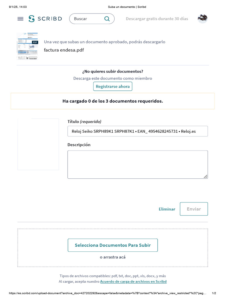 Suba Un Documento - Scribd | PDF | Scribd