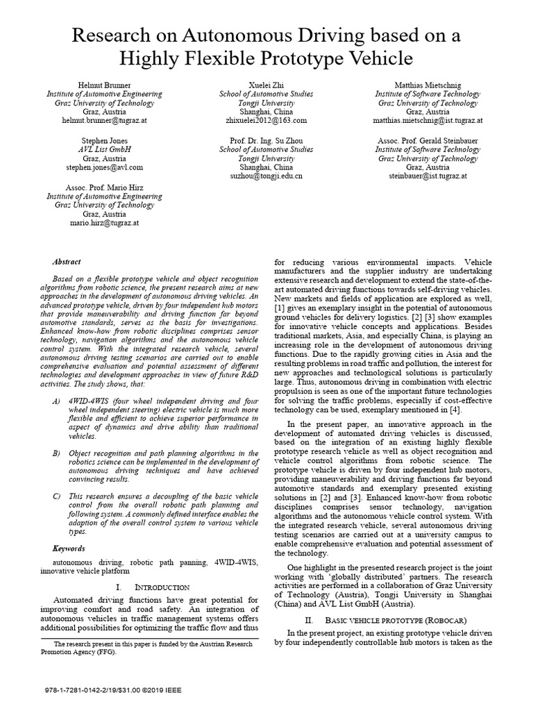 Research on Flexible Autonomous Vehicle | PDF | Robotics | Simulation