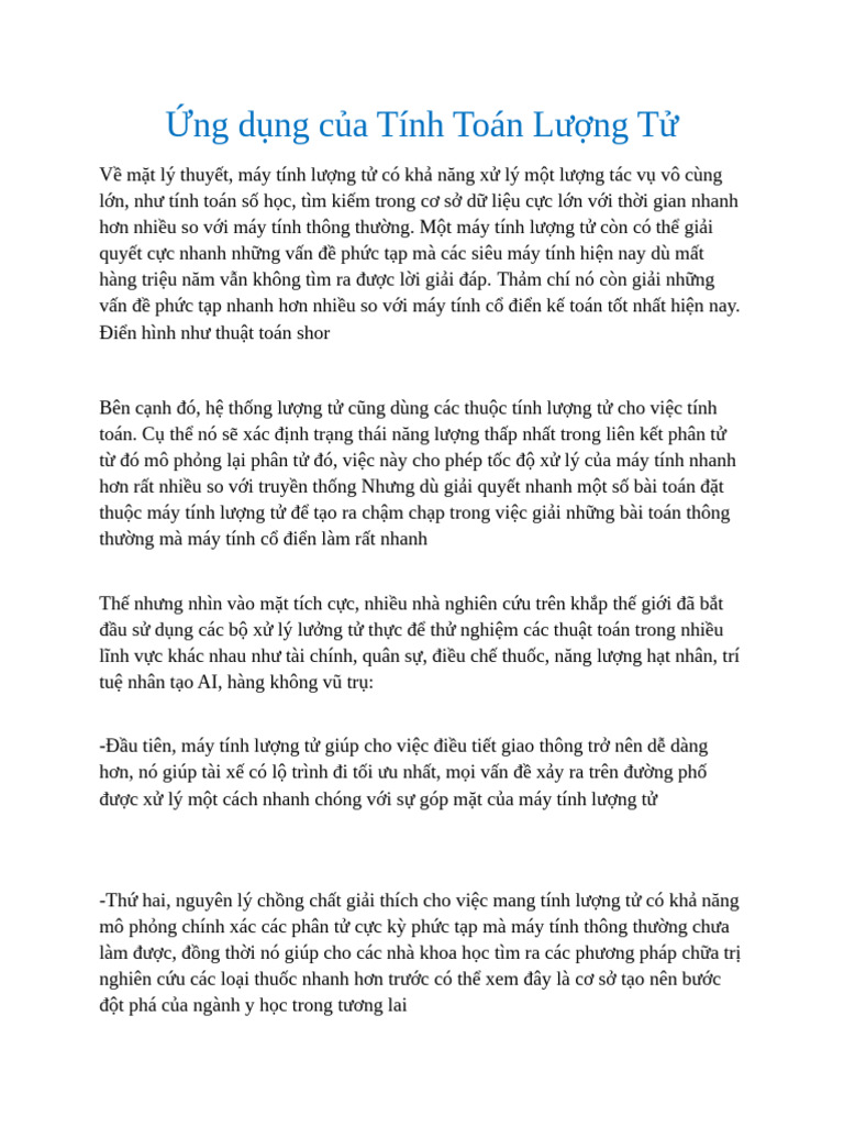 NG D NG C A Tính Toán Lư NG T | PDF